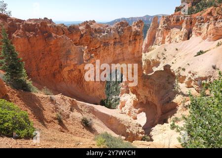 Arch formed by geologic erosion processes from Natural Bridge Arch ...