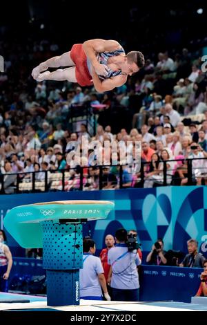Paul Juda (USA) competing on the Pommel horse during the Artistic ...