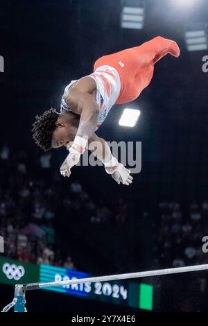 Fred Richard (USA) competing on the Horizontal bar during the Artistic ...