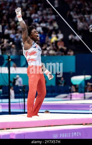 Fred Richard (USA) competing on the Horizontal bar during the Artistic ...