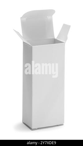 Open Rectangle Long Box Cut Out on White Stock Photo - Alamy