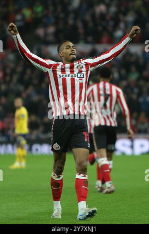 Sunderland's Wilson Isidor during the Sky Bet Championship match at the Stadium of Light ...