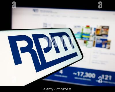 In this photo illustration, the RPM International company logo is seen ...