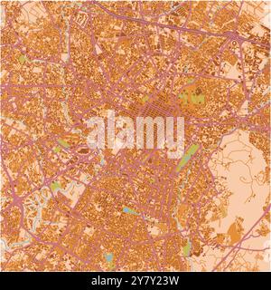 Map of Puebla in Mexico in blue. Contains layered vector with roads ...