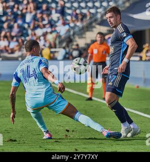 Colorado Rapids forward Calvin Harris, right, kicks the ball past ...