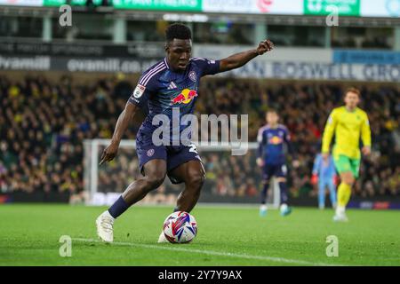 Wilfried Gnonto of Leeds United crosses the ball during the Premier ...