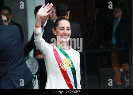 Mexico's President Claudia Sheinbaum Pardo, speaks during a briefing ...