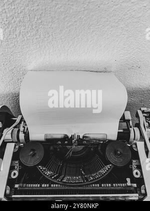 Blank White Page, Write Your Own Story – Old Typewriter Machine Stock ...