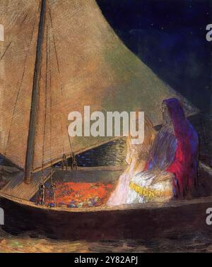 Odilon Redon - Boat with Two Figures 1902 Stock Photo - Alamy