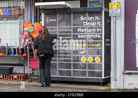 InPost parcel lockers for picking up deliveries or parcels, England, UK ...