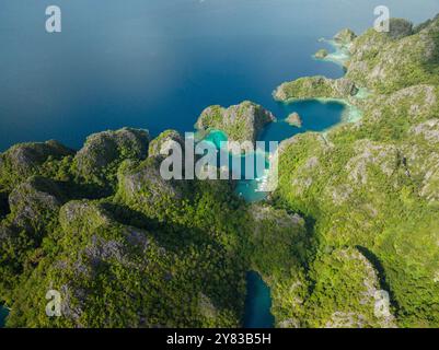 Lagoons and Lake surrounded by splendid limestone rock formation and ...