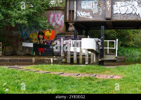 Tinsley Locks on the Sheffield Canal waterway, England UK, British ...