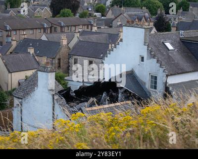 Elgin, Scotland, UK. August 3rd, 2024: The ruins of Elgin Castle on the ...