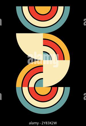 Colorful abstract retro patterns geometric design wallpaper background ...