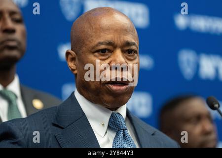 Mayor Eric Adams and Police Commissioner Keechant Sewell attend ...