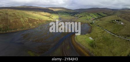 Loch Harport, drone shot, Isle of Skye, Scotland, Great Britain Stock ...