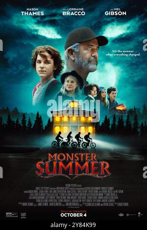 MONSTER SUMMER, US poster, from left: Julian Lerner, Abby James ...