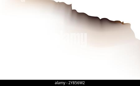 Burn edge paper hole corner vector effect set on transparent background ...