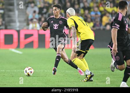 Inter Miami defender Ian Fray, left, and Houston Dynamo forward Ibrahim ...