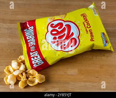 Packet of Skips Prawn Cocktail Flavour Crisps, First launched in 1974 ...