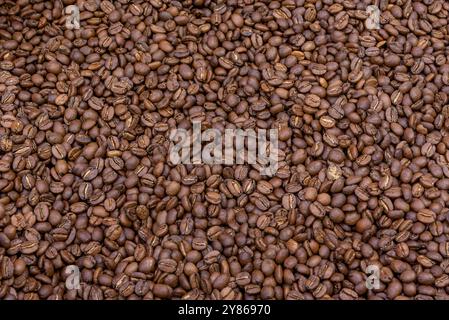 Coffee beans with textured background stock image Stock Photo - Alamy