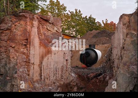 large water tank installed on top of the building, roof water tanks of ...