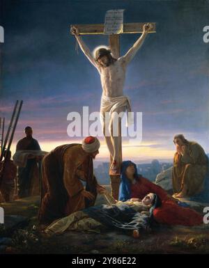 Carl Bloch, Christ on the Cross, painting 1870 Stock Photo - Alamy
