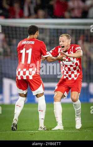 Donny van de Beek of Girona FC looks on during the Spanish League, LaLiga EA Sports, football ...
