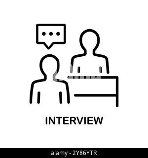 interview vector icon modern simple vector illustration Stock Vector ...