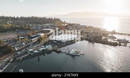 Aerial view of the Fairhaven Shipyard and Alaska Ferry Terminal in ...