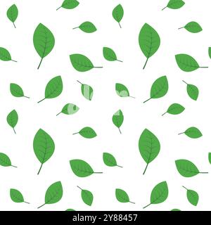seamless pattern floral and leafy green color Stock Vector Image & Art ...