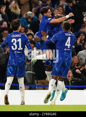 Chelsea's Pedro Neto (7) celebrates after scoring his side's opening ...