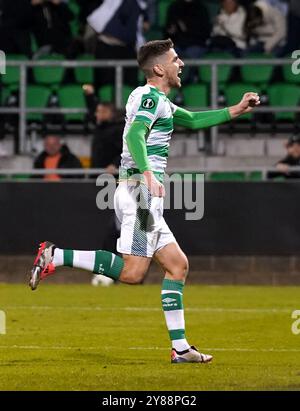 Shamrock Rovers' Dylan Watts during a press conference at Stamford ...