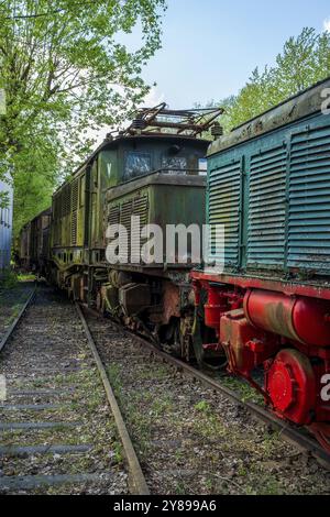 Old historic railway vehicles in Germany Stock Photo - Alamy