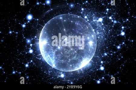 Spherical energetic quantum bubble Stock Photo - Alamy
