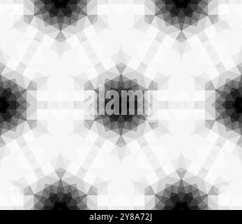 Exotic decoration with gray and white gradient. Combination of abstract ...
