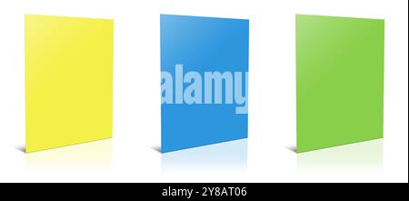 Three Reports blank template for presentation layouts and design. 3D ...