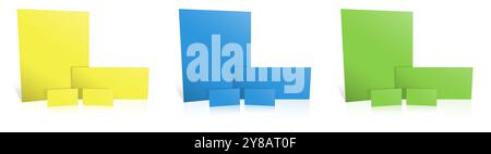 Three promotional paper blank template for presentation layouts and ...