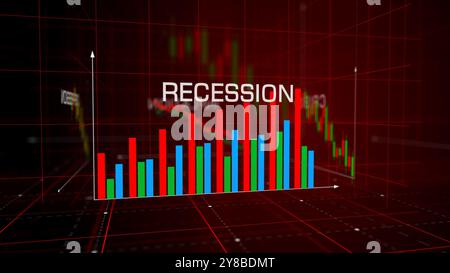 Inflation recession and depression crisis charts and graphs diagram ...
