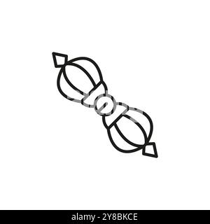 Buddhism religion icon, Buddha Vajra weapon of Buddhist ritual, vector ...