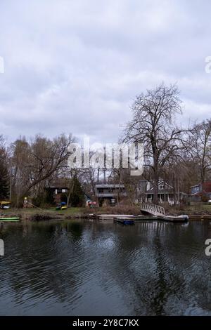 Landscape of the Toronto Islands archipelago on Lake Ontario as seen ...