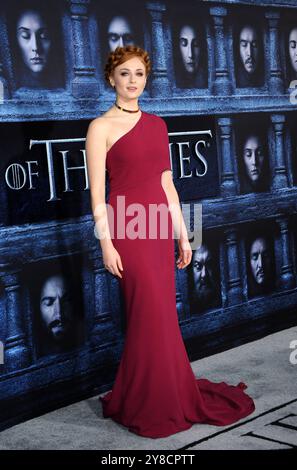 Sophie Turner at the season 6 premiere of HBO's 'Game Of Thrones' held ...