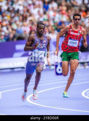 Brandon Miller participating in the 800 meters at the Paris 2024 ...