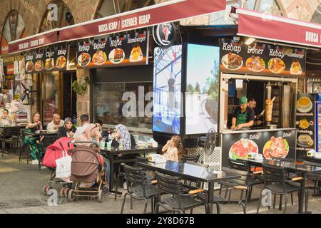 restaurant, street scene, , Bursa, Turkey, Asia, travel, people Stock ...