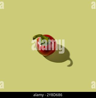 Red bell peper with hard shadow, isolated Stock Photo - Alamy