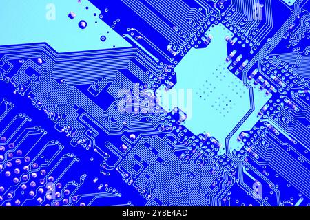 Close view detail of some computer microprocessors isolated on a white ...