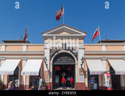 The Santiago Central Market historical buiding in Santiago de Chile ...