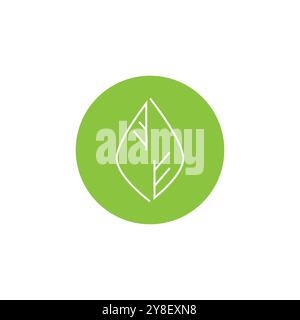 Leaf line logo vector and symbol Stock Vector Image & Art - Alamy