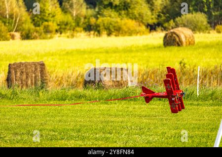 Models of light biplanes from World War II and World War II, simulation ...