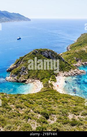 Porto Timoni beach in Corfu, a double beach and crystalline water in ...